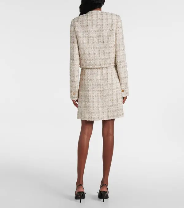 Versace Medusa Tweed Cropped Jacket