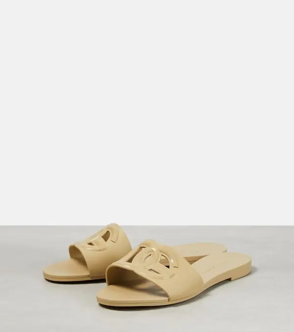 Dolce & Gabbana Dg Rubber Slides - Beige