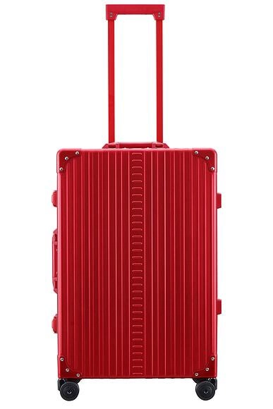 ALEON Traveler Checked 26 Suitcase - Ruby