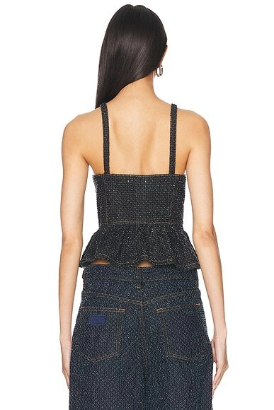 GANNI Sleeveless Peplum Top