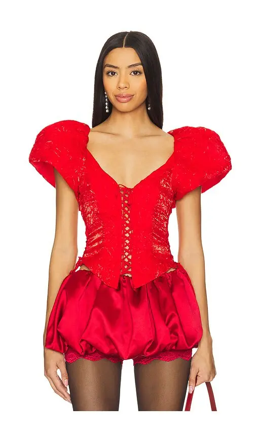 For Love & Lemons Frosted Organza Top