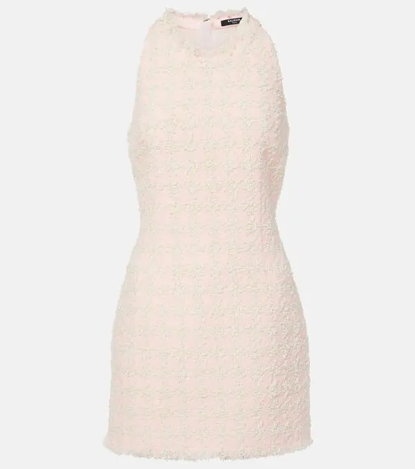 Balmain Tweed Mini Dress - Pink