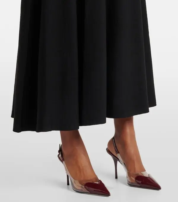 Alaïa Belted Wool-blend Midi Dress