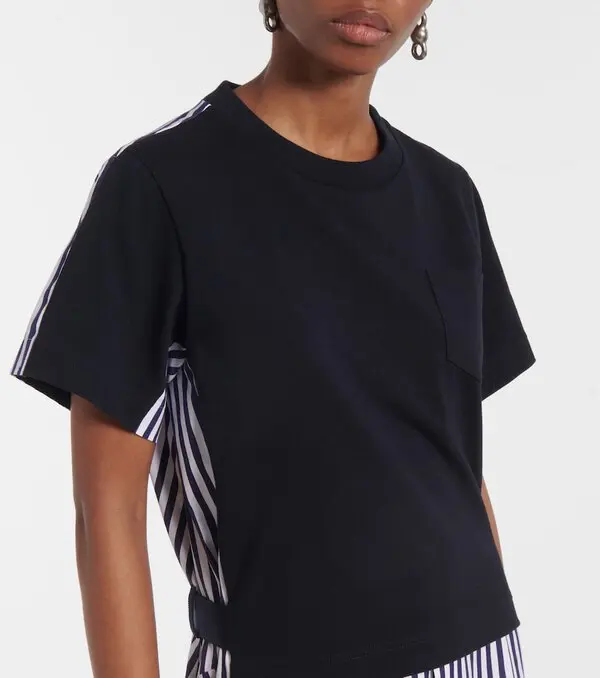 Sacai Striped Cotton Shirt Dress