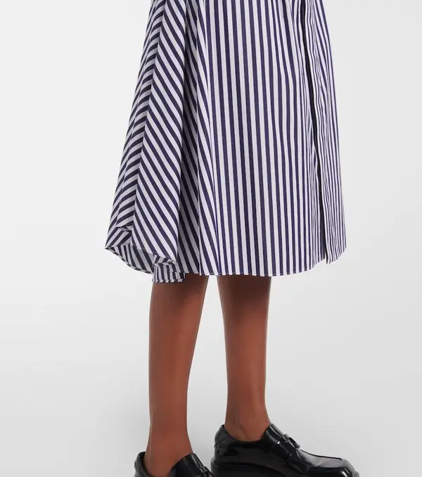 Sacai Striped Cotton Shirt Dress