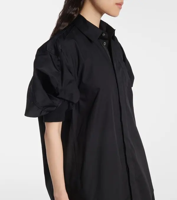 Sacai Poplin And Technical Twill Shirt Dress