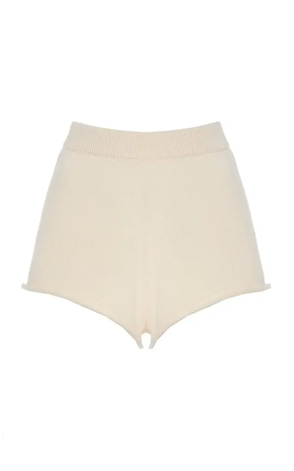 ELCE Manon Knit Cotton Shorts - Ivory
