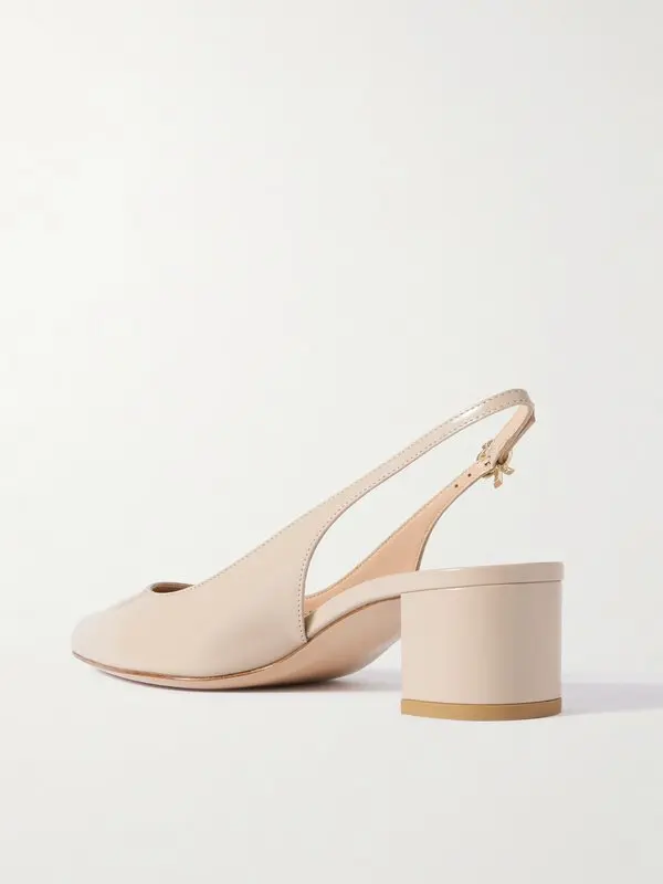 GIANVITO ROSSI Piper 45 Leather Slingback Pumps