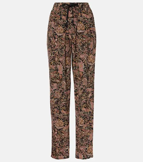 MARANT ETOILE Zahera" Printed Straight Leg Trousers - Multicoloured