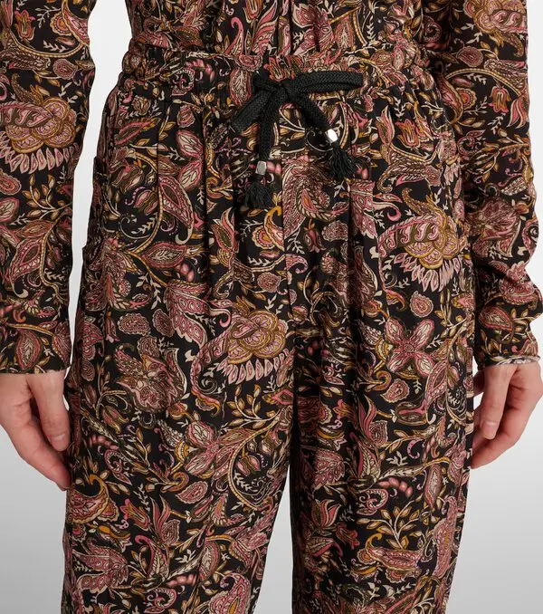 MARANT ETOILE Zahera" Printed Straight Leg Trousers - Multicoloured