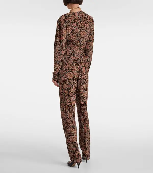 MARANT ETOILE Zahera" Printed Straight Leg Trousers - Multicoloured