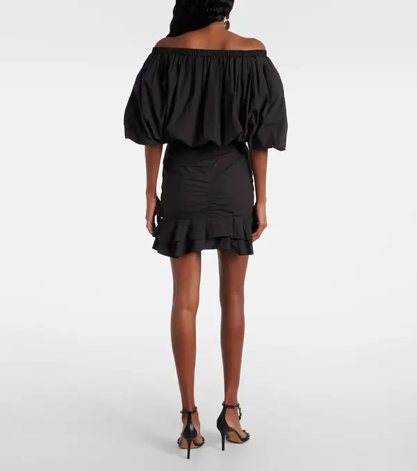 MARANT ETOILE Isabel Bertille Off-shoulder Cotton Top