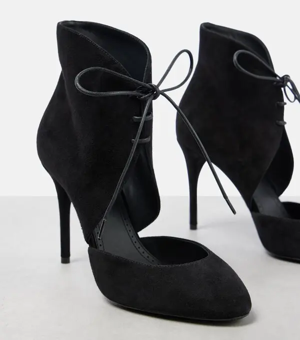 Alaïa Suede Lace-up Pumps