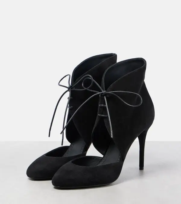 Alaïa Suede Lace-up Pumps