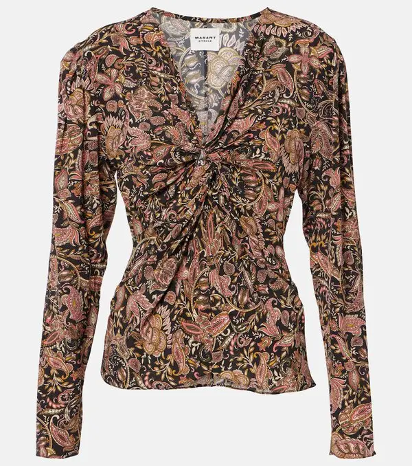 MARANT ETOILE Printed Viscose Top - Multicoloured
