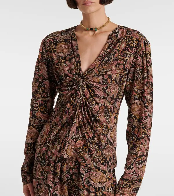 MARANT ETOILE Printed Viscose Top - Multicoloured