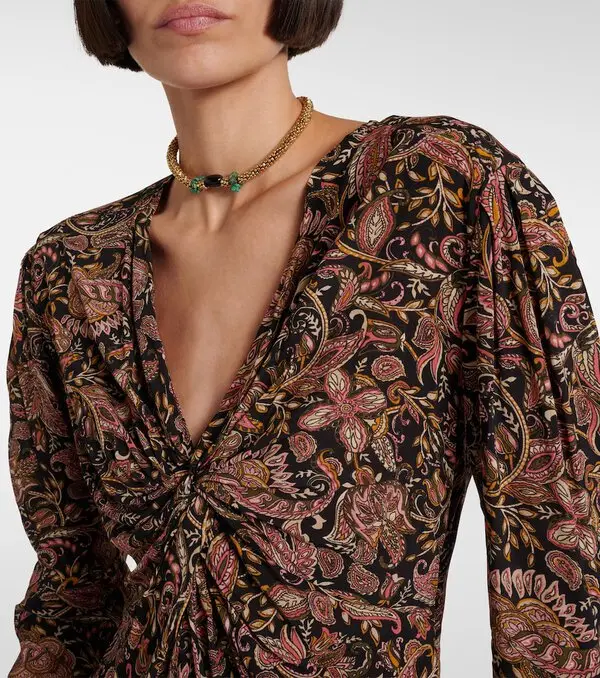MARANT ETOILE Printed Viscose Top - Multicoloured