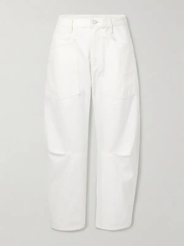NILI LOTAN Shon Cotton-blend Twill Tapered Cargo Pants - Neutrals