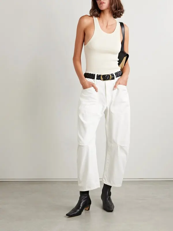 NILI LOTAN Shon Cotton-blend Twill Tapered Cargo Pants - Neutrals