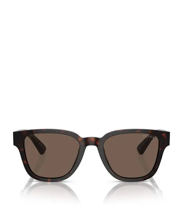 Prada Acetate Rectangular Sunglasses - Brown