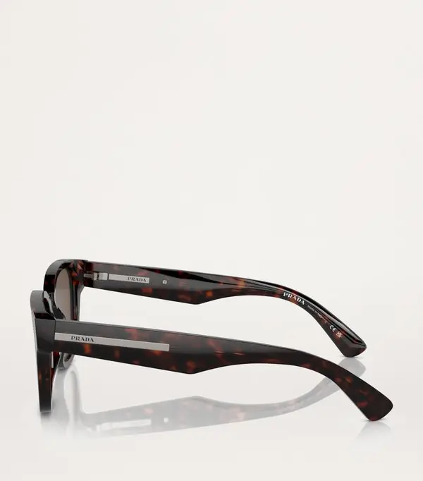 Prada Acetate Rectangular Sunglasses - Brown