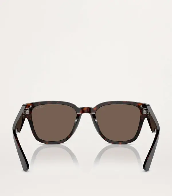 Prada Acetate Rectangular Sunglasses - Brown