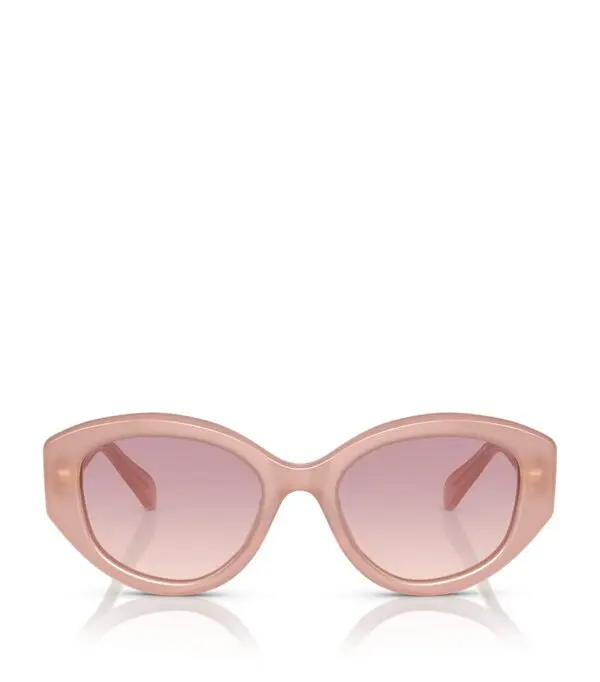 SWAROVSKI Oval Embellished Sunglasses - Pink