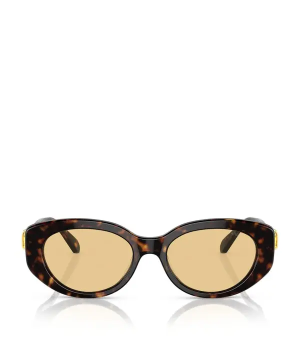 SWAROVSKI Acetate Oval Sunglasses - Brown