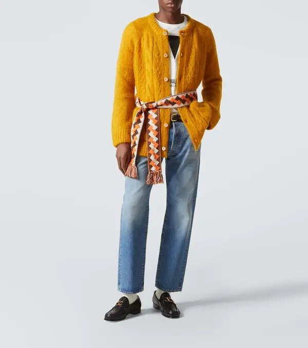 Valentino Garavani Cable-knit Mohair-blend Cardigan