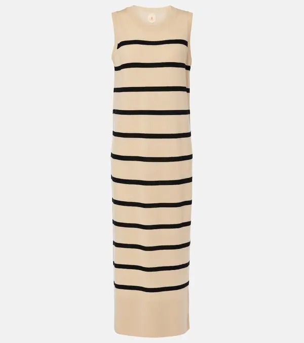 Jardin Des Orangers Wool And Cashmere Maxi Dress - Beige