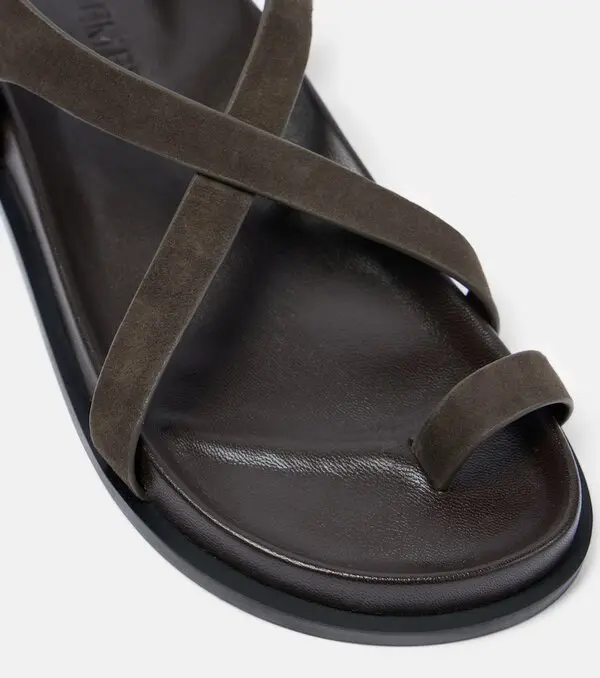 A.emery Jalen Slim Suede Sandals - Brown