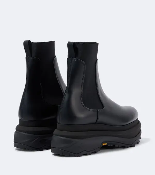 Sacai Leather Chelsea Boots