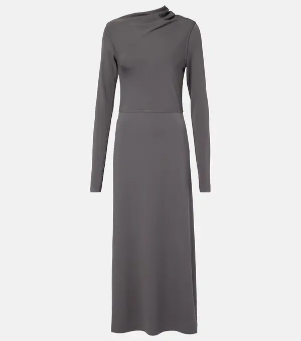 TOTEME Draped Jersey Midi Dress
