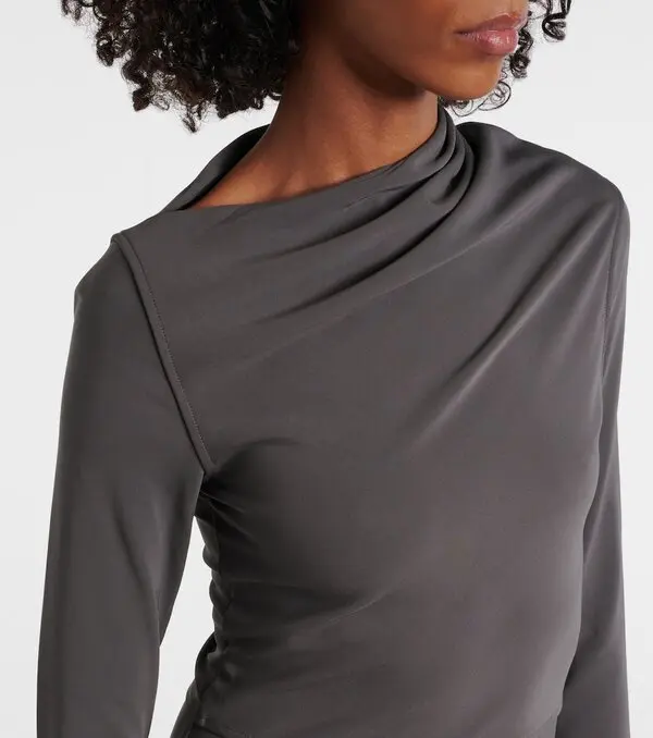 TOTEME Draped Jersey Midi Dress