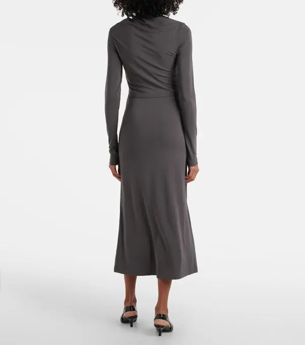 TOTEME Draped Jersey Midi Dress