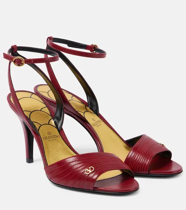 Valentino Garavani Leather Sandals - Red