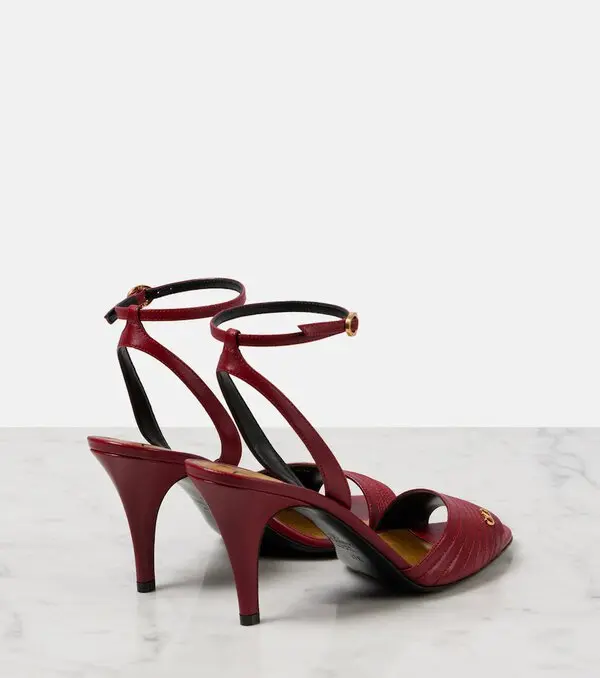 Valentino Garavani Leather Sandals - Red