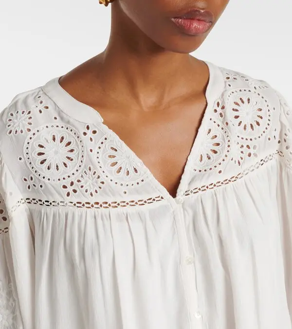 Velvet By Graham & Spencer Libby Open-knit Blouse - Beige