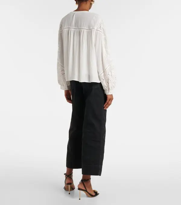Velvet By Graham & Spencer Libby Open-knit Blouse - Beige