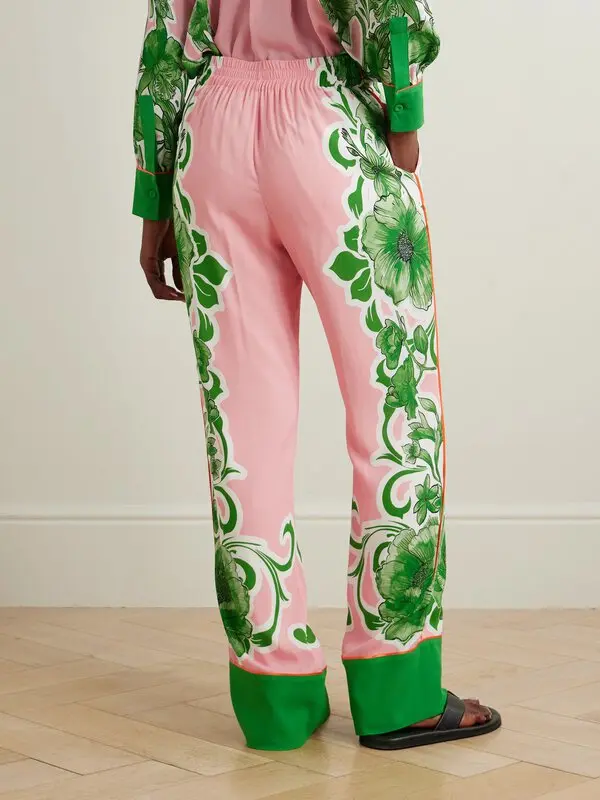 Borgo De Nor Havana Floral-print Crepe Straight-leg Trousers - Multi