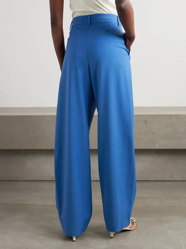 ESSE STUDIOS Pleated Wide-leg Wool Trousers