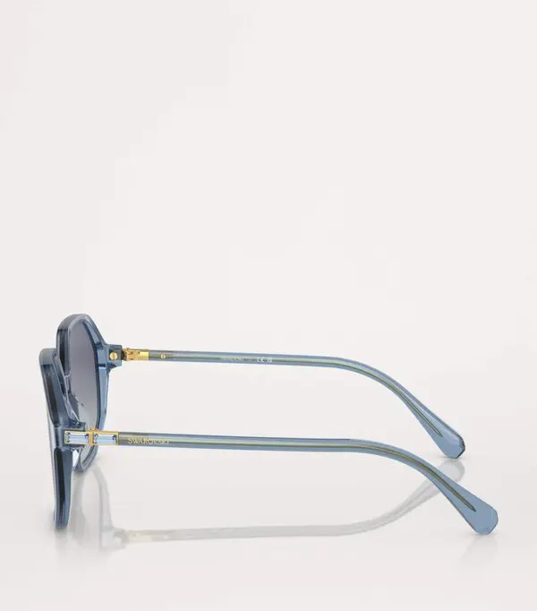 SWAROVSKI Sk6003 Oversized Octagonal Sunglasses - Blue