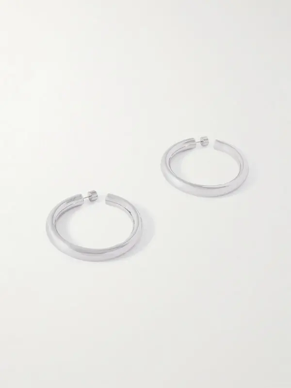 JENNIFER FISHER Plated Hoop Earrings - Silver
