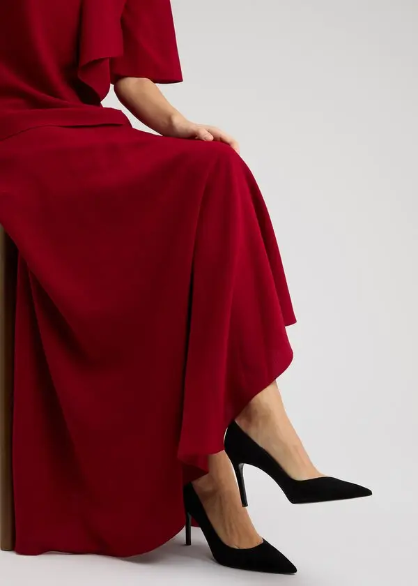 STUART WEITZMAN Suede Pointed Toe Pumps