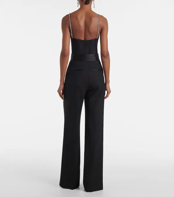 Rebecca Vallance Eclipse Wide-leg Wool Blend Trousers