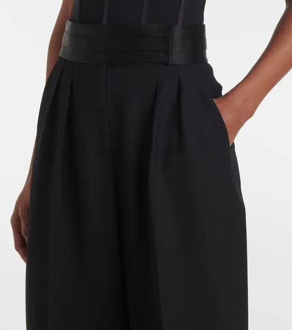 Rebecca Vallance Eclipse Wide-leg Wool Blend Trousers