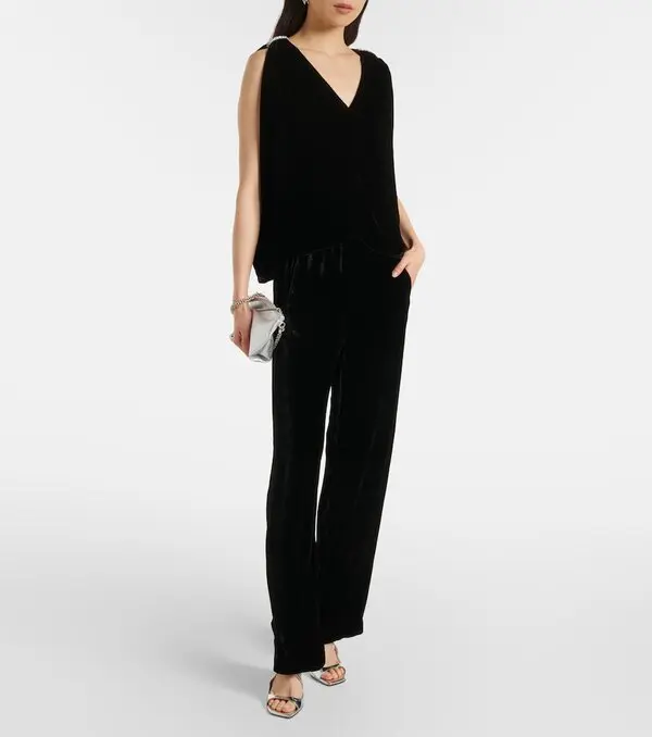 Velvet By Graham & Spencer Adelle Top With Embellished Shoulders