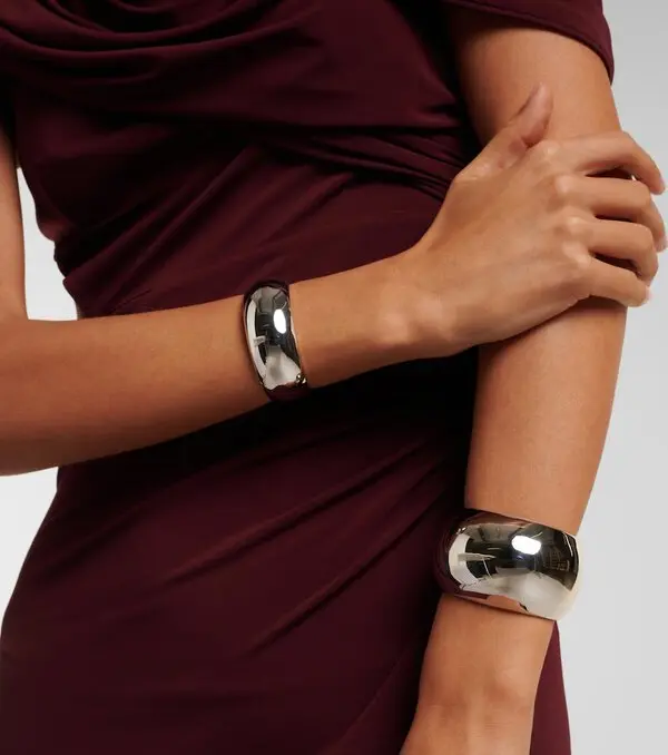 JENNIFER FISHER Puffy Rhodium-plated Brass Cuff - Silver
