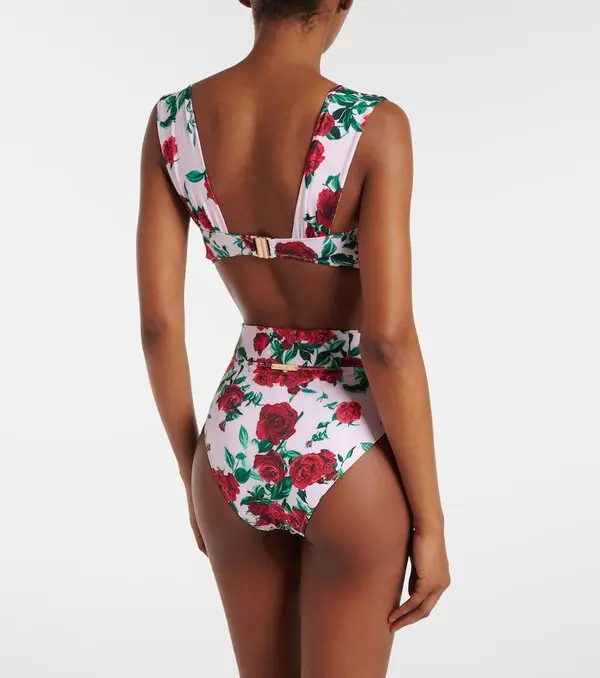 ALEXANDRA MIRO Ines Floral Bikini Bottoms - Pink