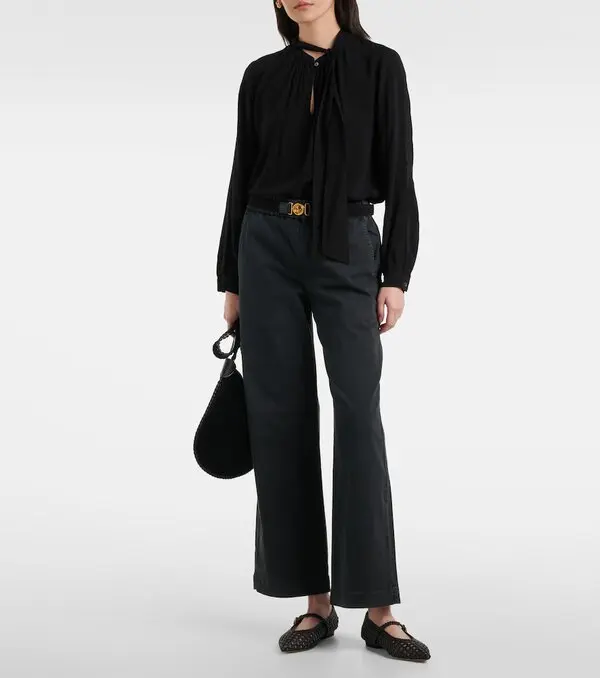 Velvet By Graham & Spencer Gabrielle Draped Challis Blouse